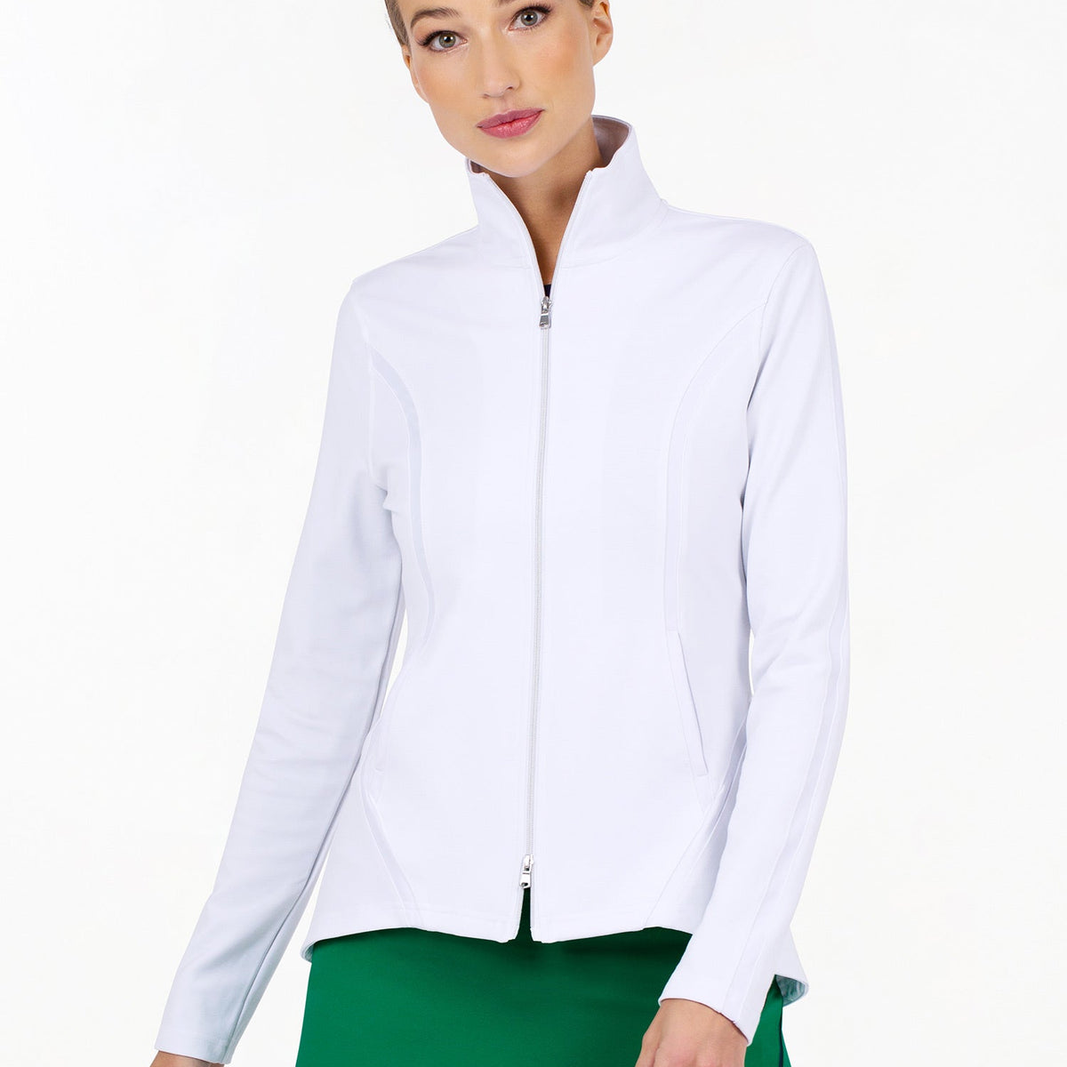 Harlow Knit Jacket - White | Shop Jackets & Outerwear - Inphorm NYC